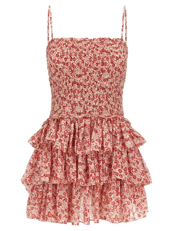 Isabel Marant Étoile Elodie" Floral Print Mini Dress - Red