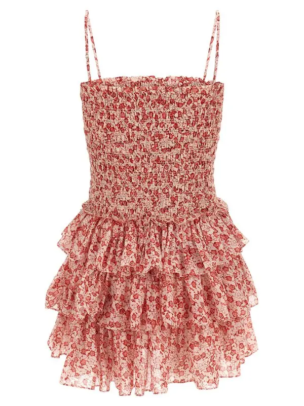 Isabel Marant Étoile Elodie" Floral Print Mini Dress - Red
