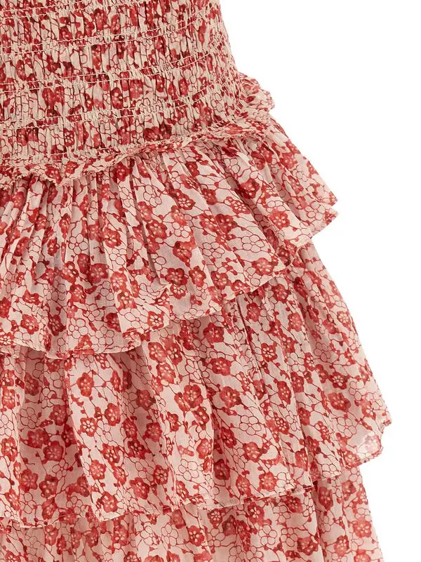Isabel Marant Étoile Elodie" Floral Print Mini Dress - Red