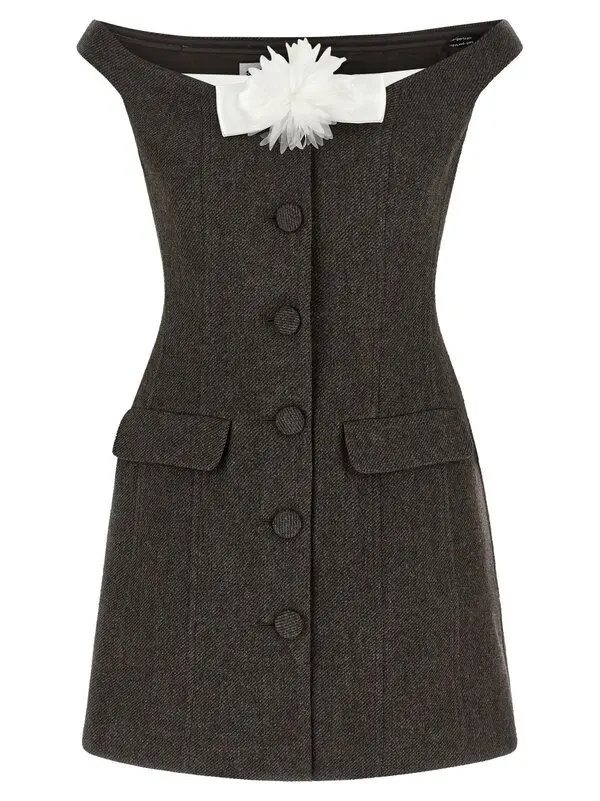 SELF-PORTRAIT Bardot Neckline Dress