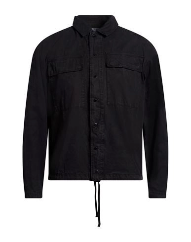 C.P. COMPANY Overshirt With Long Sleeves And Flap Pockets - Black