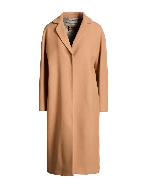 Herno Coat Camel Size Wool, Polyamide