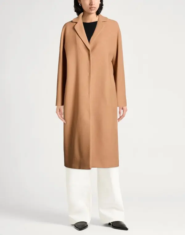 Herno Coat Camel Size Wool, Polyamide