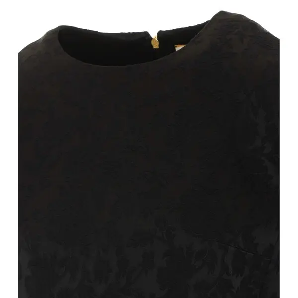 Saint Laurent Jacquard Mini Dress With Monogram Logo