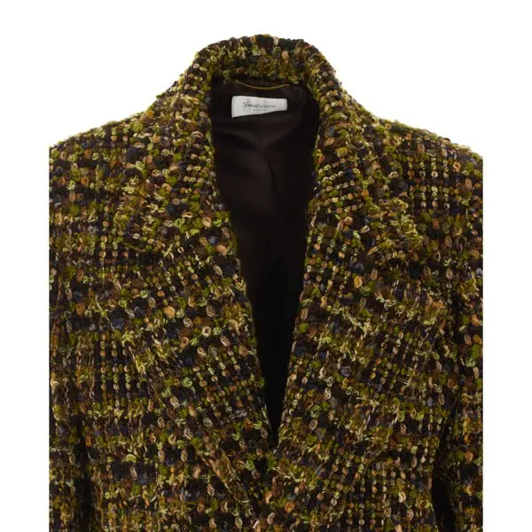 Saint Laurent Tweed Single Breasted Jacket
