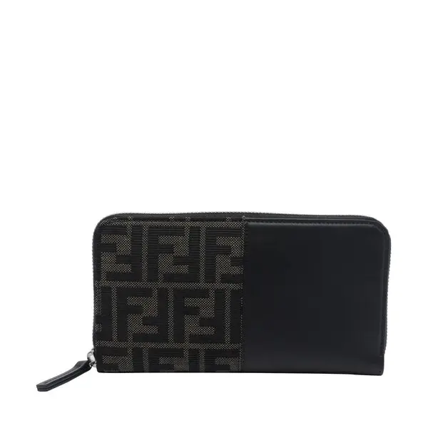 Fendi Ff Jacquard Zip Wallet