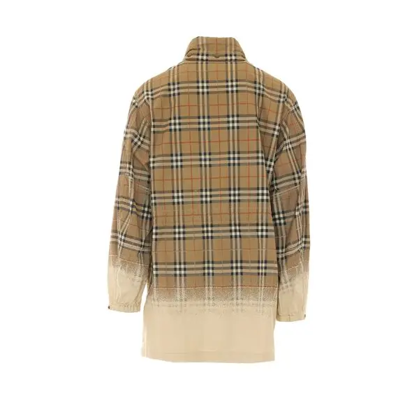Burberry Tropical Gabardine Parka With Gradient Check
