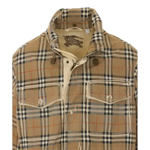 Burberry Tropical Gabardine Parka With Gradient Check