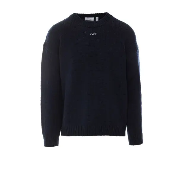 Off-White Wool Arrow Maxi Embroidery Sweater