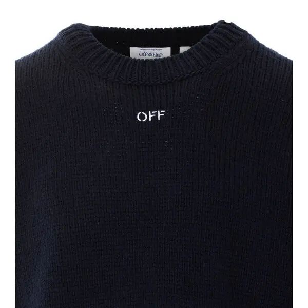 Off-White Wool Arrow Maxi Embroidery Sweater