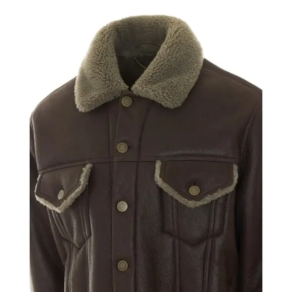 MAISON MARGIELA Waxed Shearling Jacket
