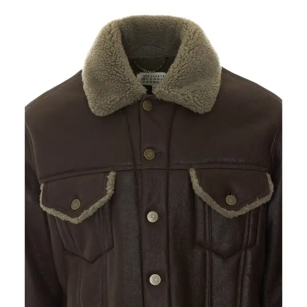 MAISON MARGIELA Waxed Shearling Jacket