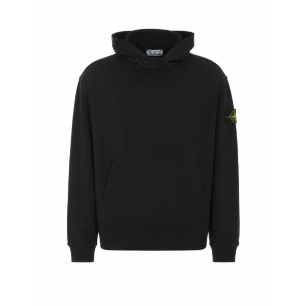 Stone Island Logo Hoodie - Black