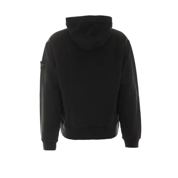 Stone Island Logo Hoodie - Black