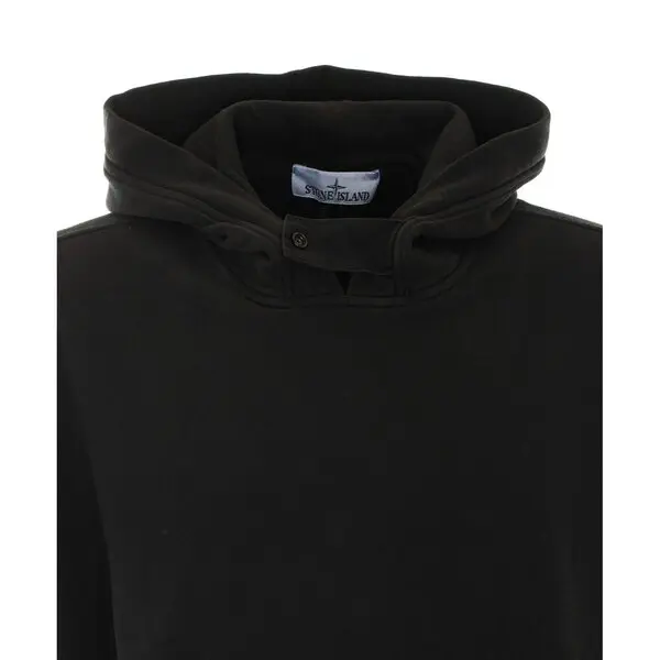 Stone Island Logo Hoodie - Black