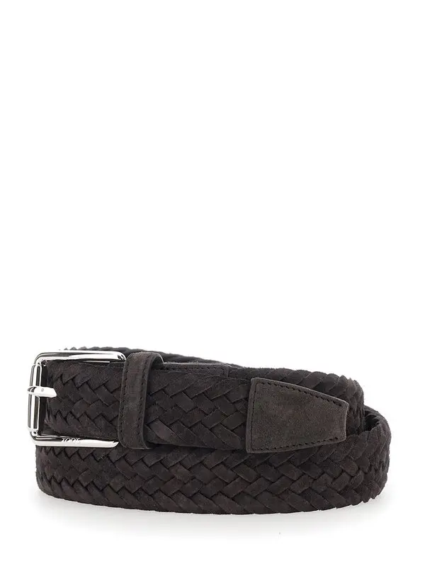 TOD'S Suede Intreccio Belt - Multicolor