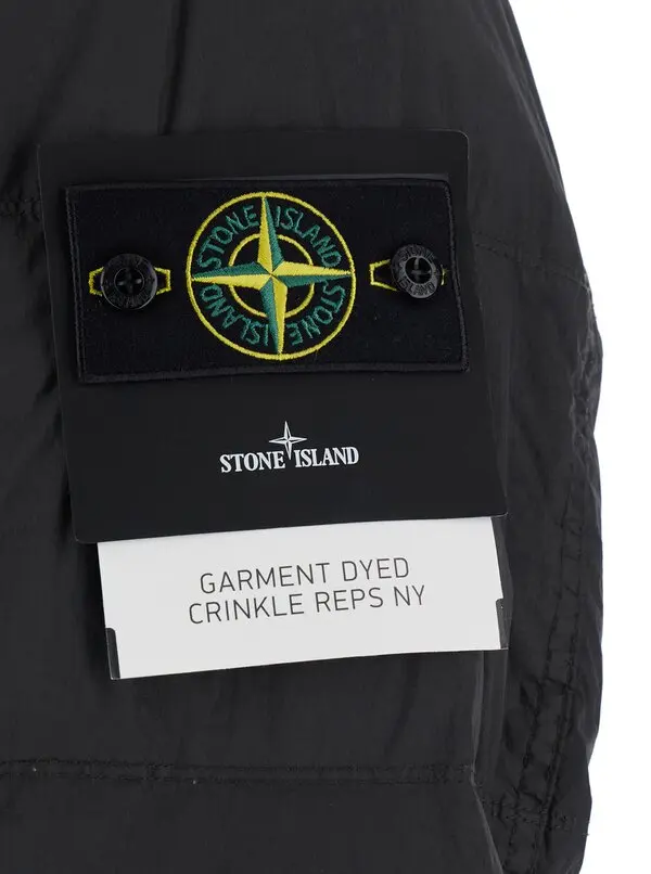 Stone Island Hooded Jacket In Tech Fabric - Multicolor
