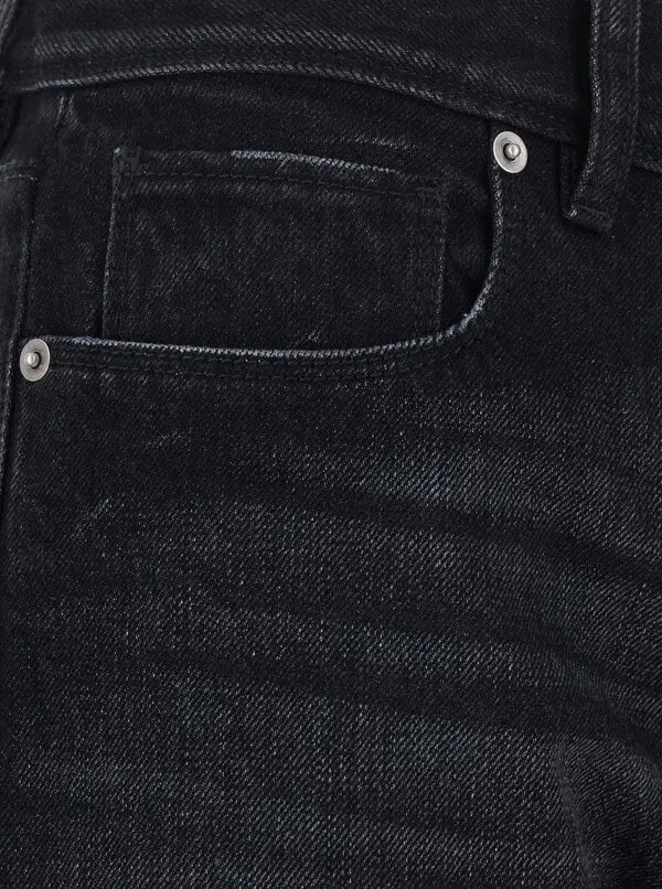 Fendi Black Slim Jeans With Logo Patch On The Back In Denim For