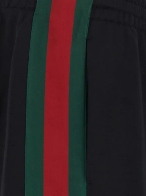 Gucci Cotton And Silk Pants With Web Detail