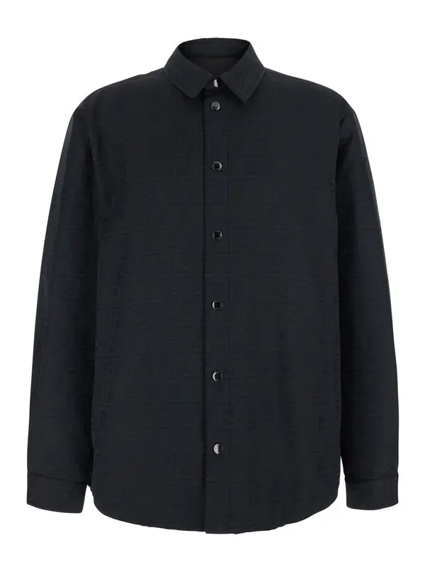 Fendi Black Ff Motif Tech Fabric Jacket - Multicolor