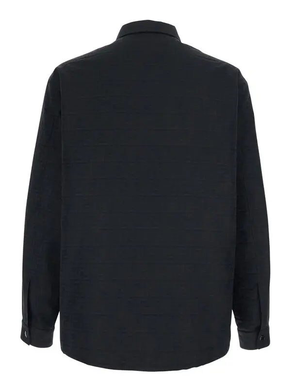 Fendi Black Ff Motif Tech Fabric Jacket - Multicolor