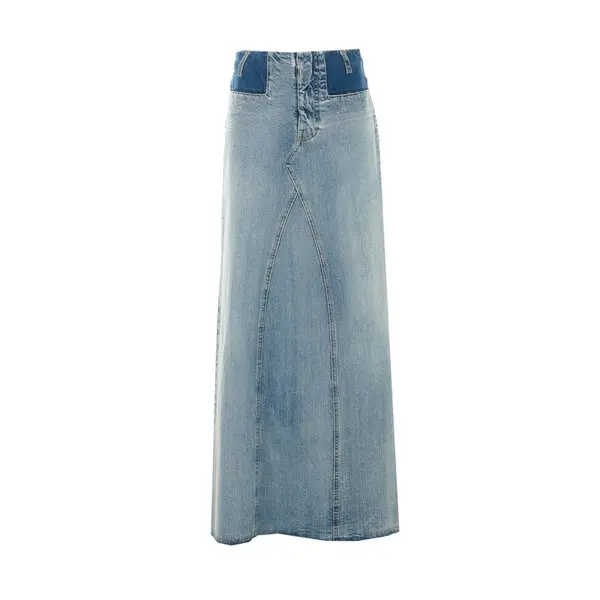 MAISON MARGIELA Two-tone Denim Maxi Skirt - Blue