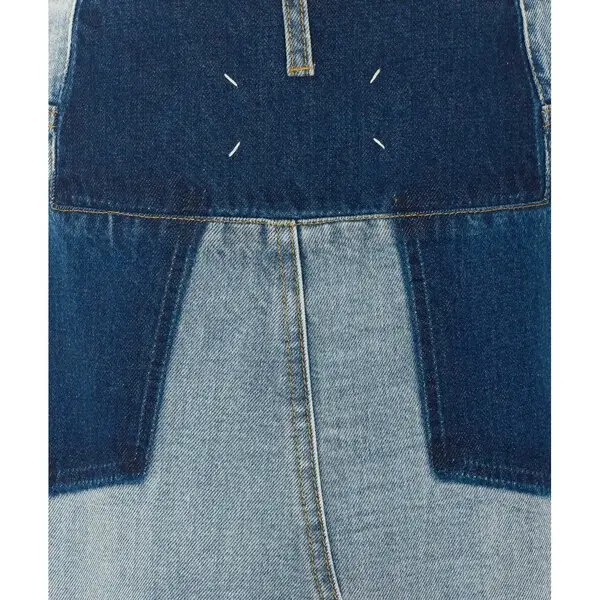 MAISON MARGIELA Two-tone Denim Maxi Skirt