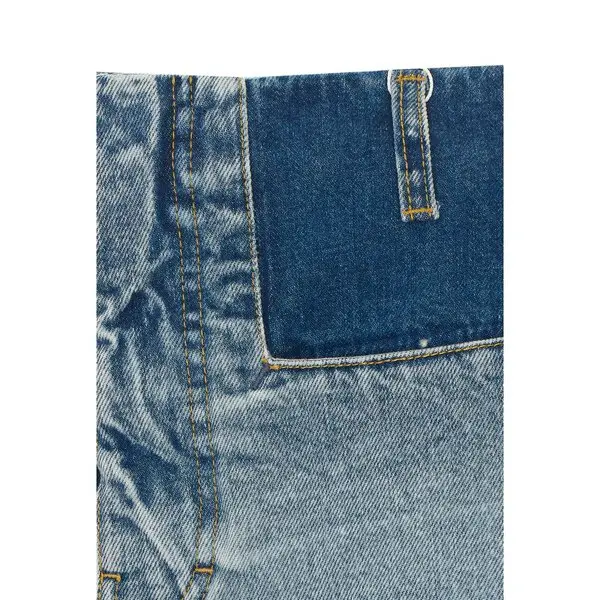 MAISON MARGIELA Two-tone Denim Maxi Skirt