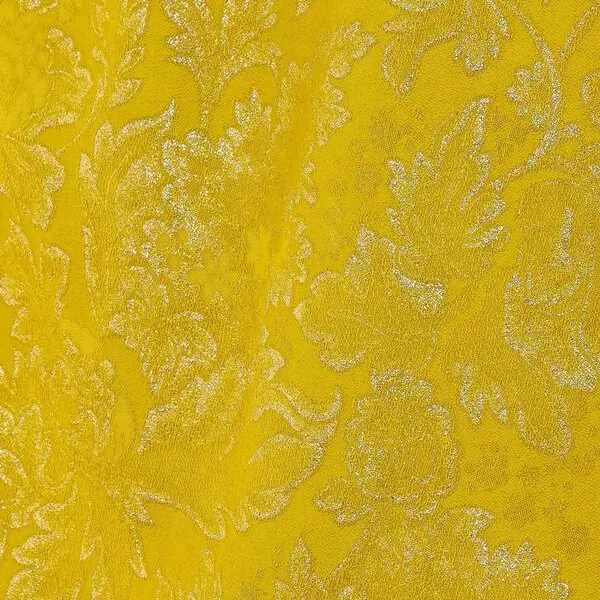 Saint Laurent Jacquard And Lace Barocca Mini Skirt - Yellow
