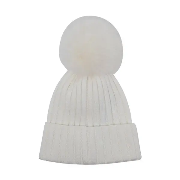 Moncler Logo Beanie With Pon Pon