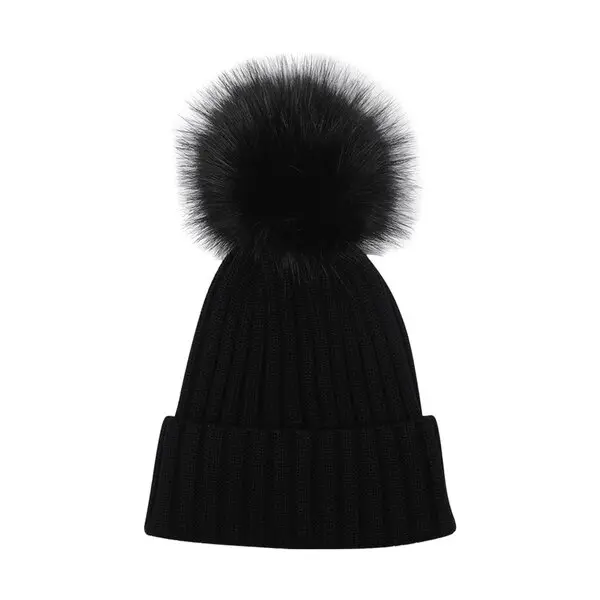 Moncler Logo Beanie With Pon Pon