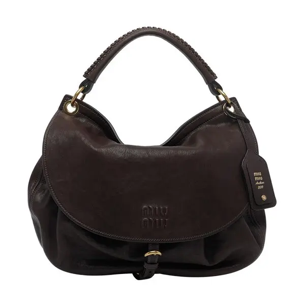 Miu Miu Leather Rendez-vous Shoulder Bag - Brown