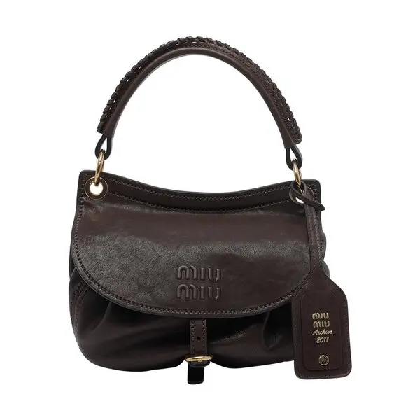 Miu Miu Leather Rendez-vous Shoulder Bag - Brown