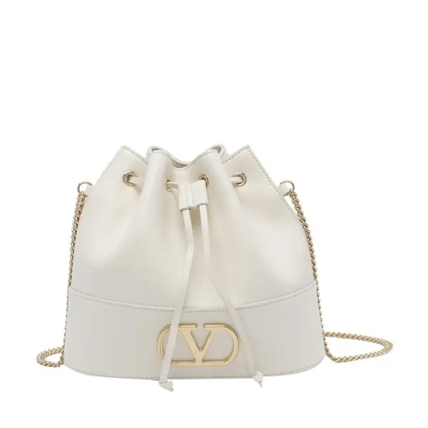 Valentino Garavani Vlogo Signature Bucket Bag - White