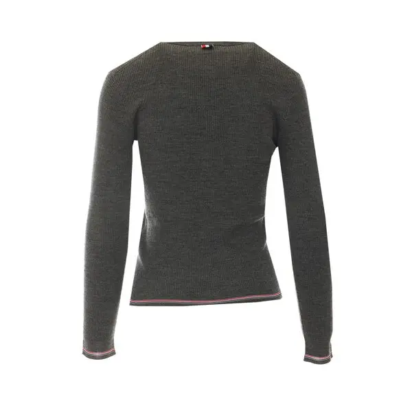 Thom Browne Merino Wool Rib Stitch Cardigan With Contrast Piping