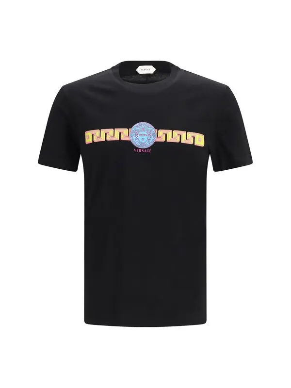 Versace Slim Cotton Jersey T-shirt - Black