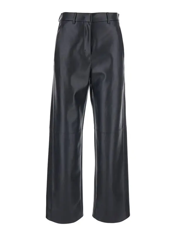 Max Mara S Sospiro Pants With Pockets And Visible Hems In Blue