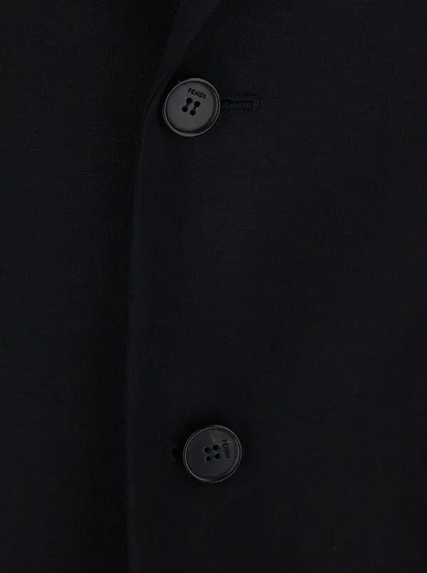 Fendi Wool And Mohair Jacket With Notched Lapel