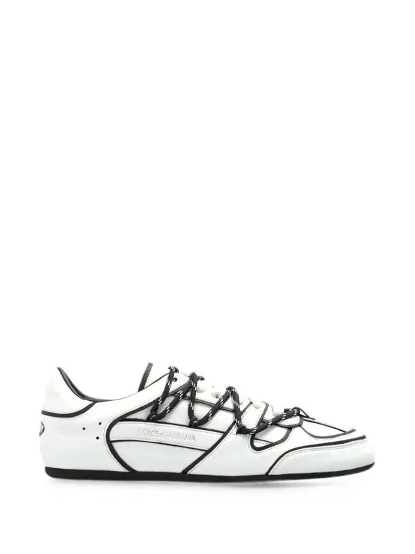 Dolce & Gabbana Low-top Sneakers In Calfskin - White