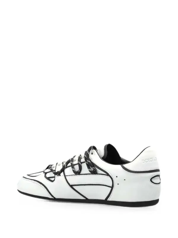 Dolce & Gabbana Low-top Sneakers In Calfskin - White