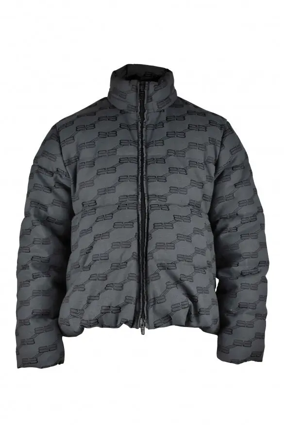 Balenciaga Quilted Monogram Down Jacket - Gray
