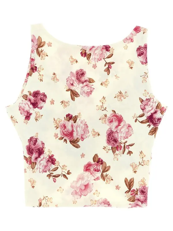 Magda Butrym Re26 Bikini Top With Floral Print And Removable Application - Multicolor