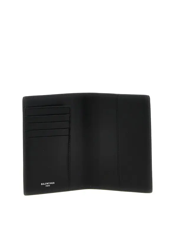 Balenciaga Logo Leather Passport Holder