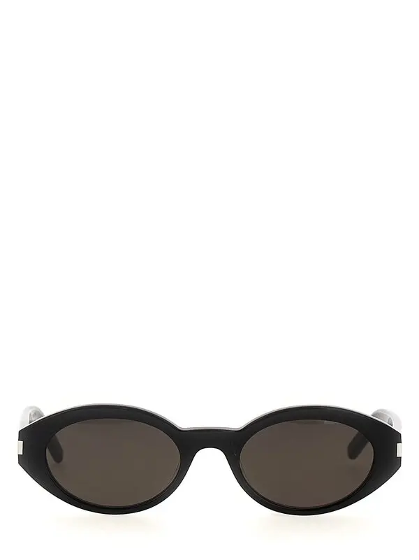 Saint Laurent Acetate Oval Sunglasses - Black