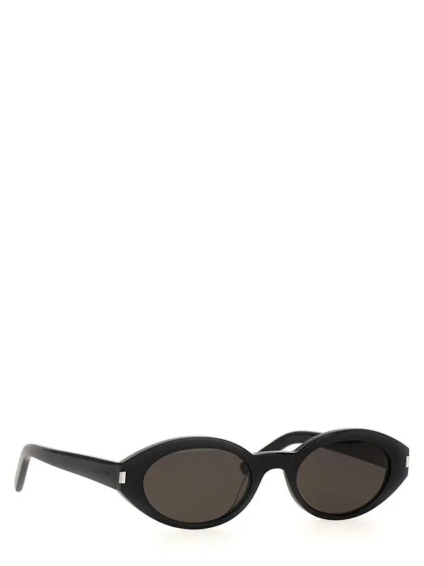 Saint Laurent Acetate Oval Sunglasses - Black