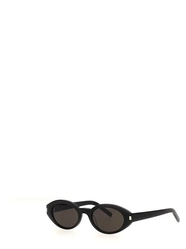 Saint Laurent Acetate Oval Sunglasses - Black