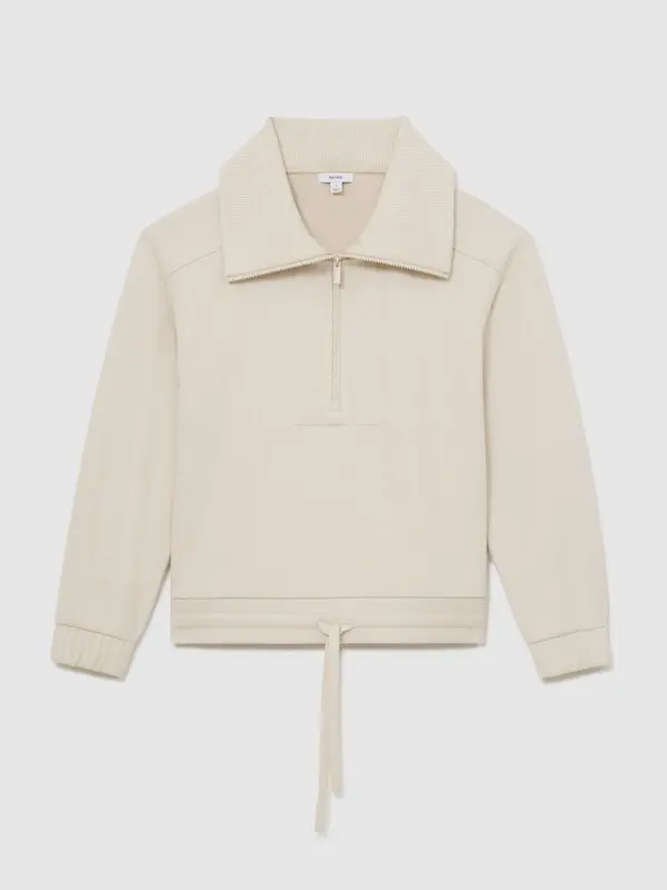 REISS Layla Lyocell-wool Half-zip Sweatshirt