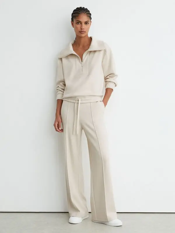 REISS Layla Lyocell-wool Half-zip Sweatshirt