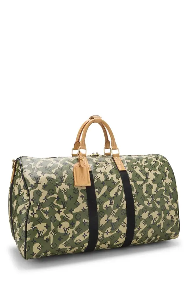 LOUIS VUITTON Takashi Murakami X Monogramouflage Keepall Bandouliere Bag 55