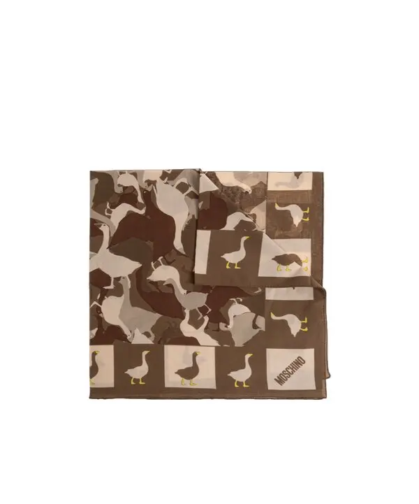 Moschino Duck Print Scarf - Nude